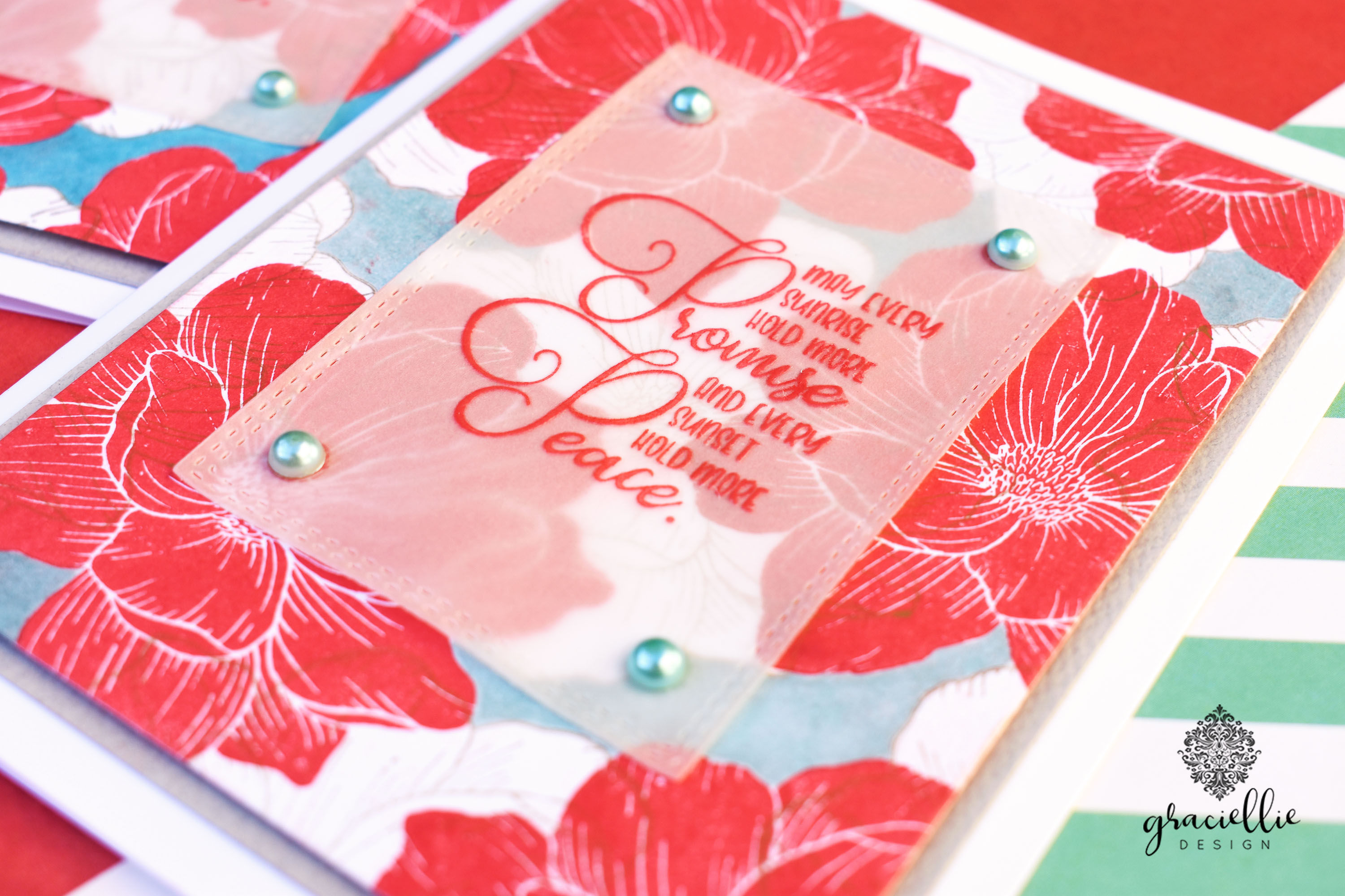 Layering Solid and Detailed Rubber Stamps with Magnolia Flowers by ...