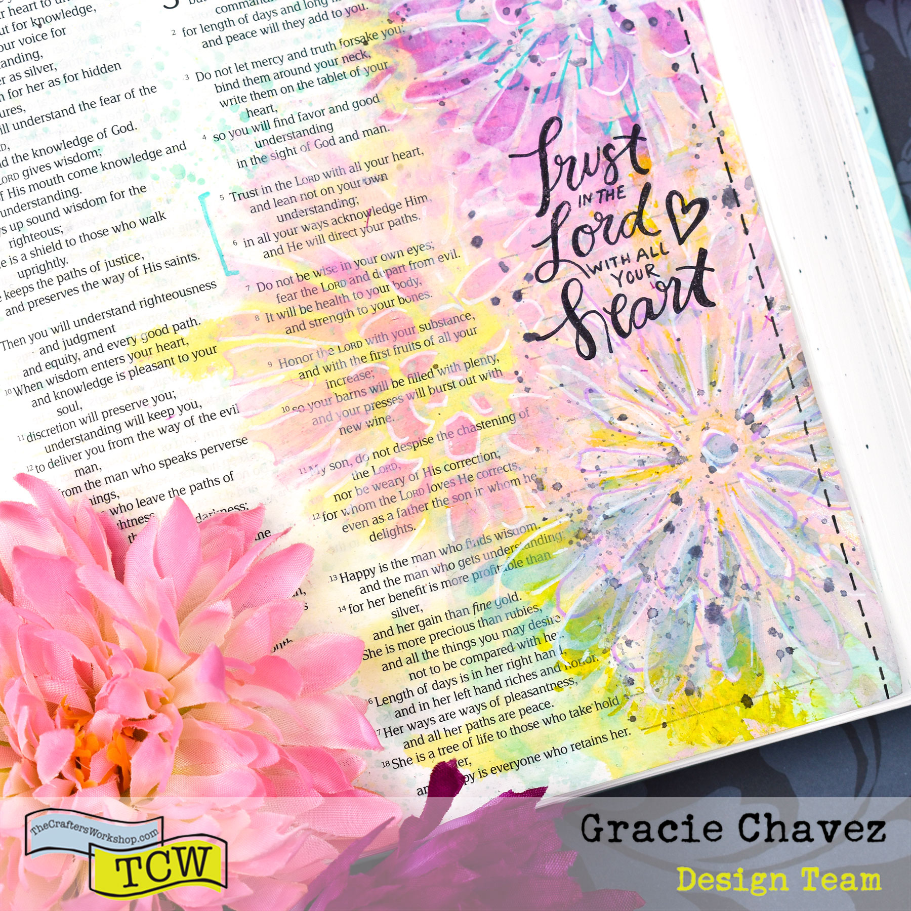 Bible Journaling with Large Stencils – Process Video with The Crafter’s ...