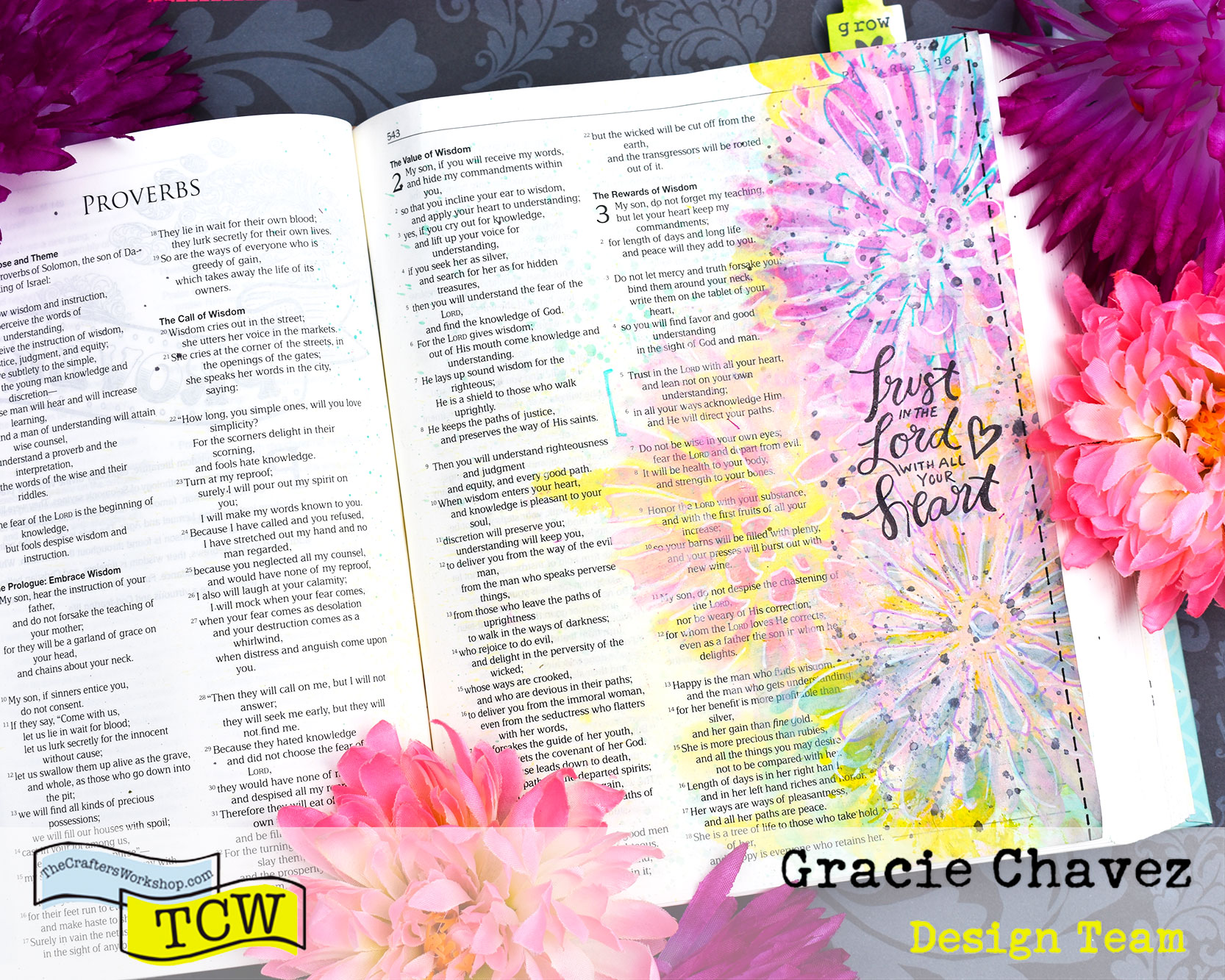Bible Journaling with Large Stencils – Process Video with The Crafter’s ...
