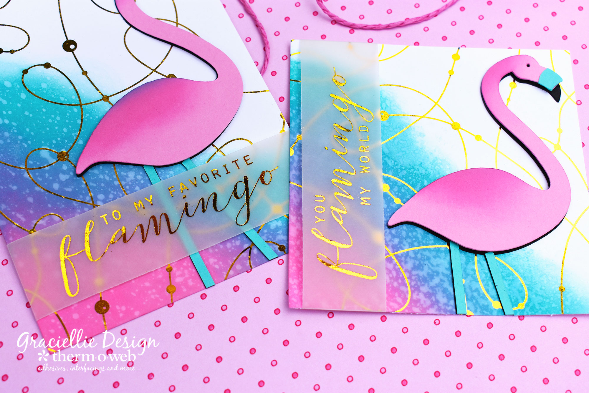 Video Tutorial: Flamingo Foil-Mates Cards + Free Printable – Graciellie ...