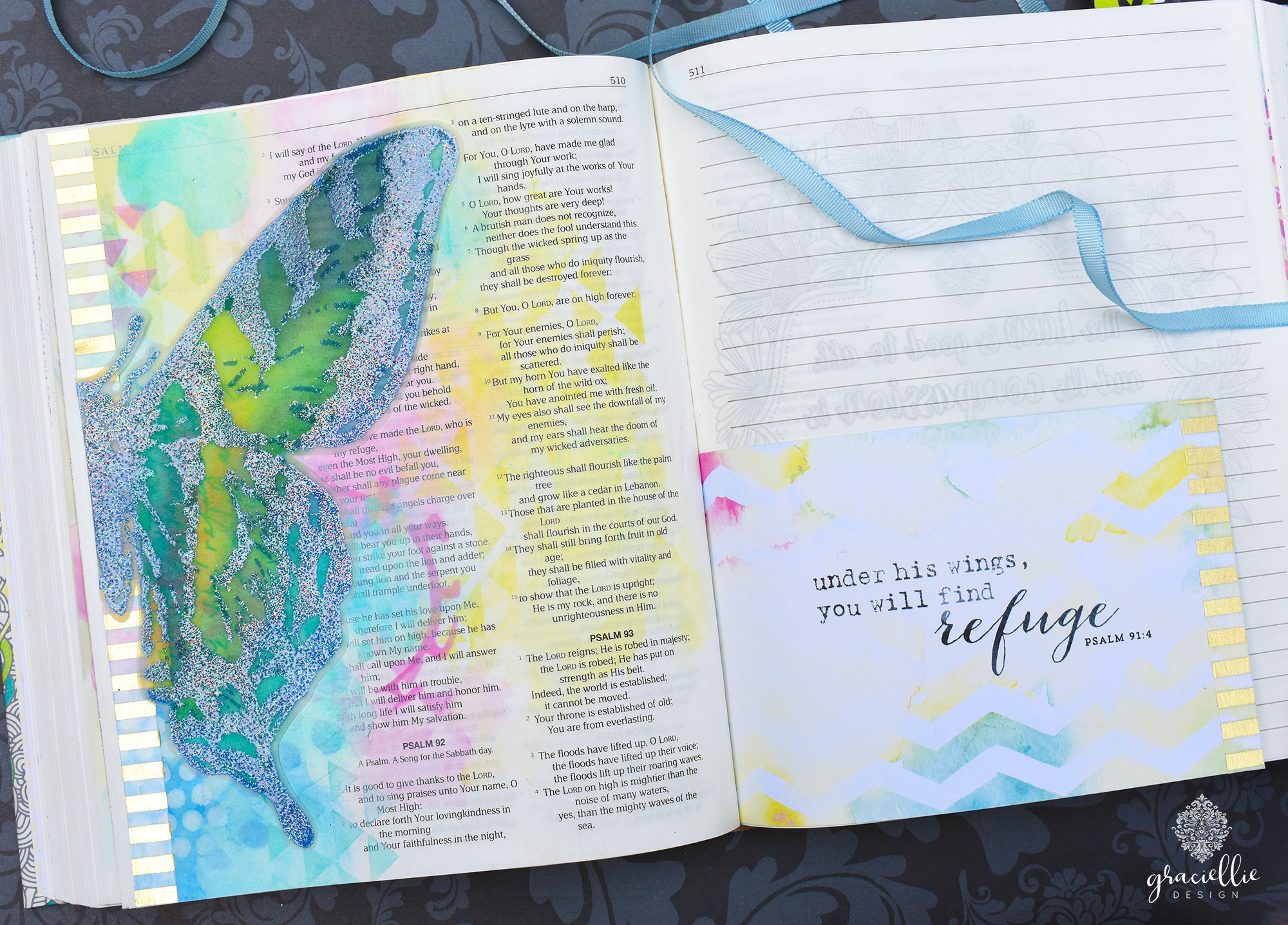 Interactive Butterfly Bible Journaling Page with Digi Stamps ...