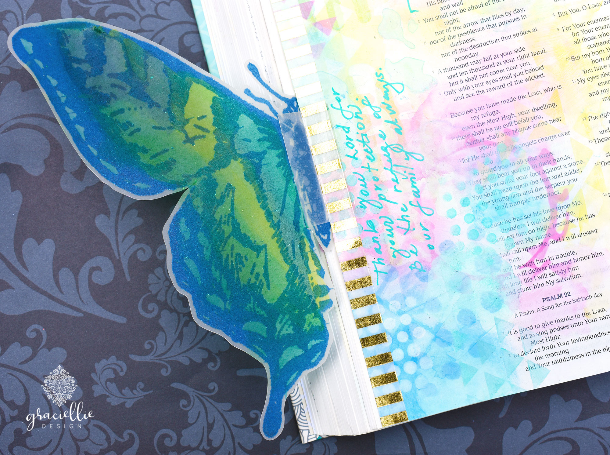 Interactive Butterfly Bible Journaling Page with Digi Stamps ...