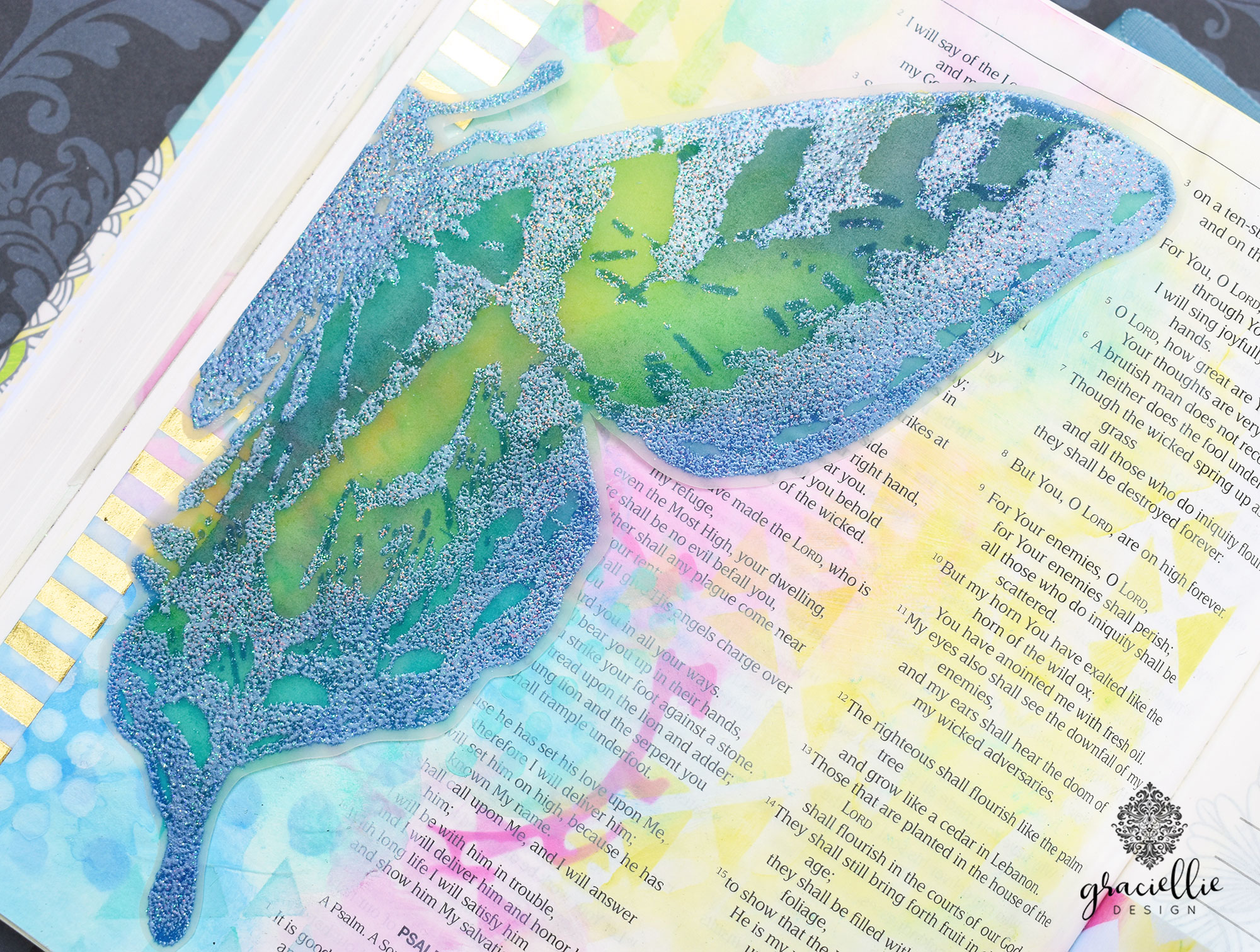 Interactive Butterfly Bible Journaling Page with Digi Stamps ...