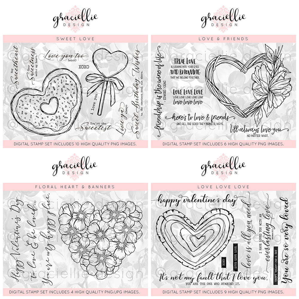Blog Hop + Giveaway + New Stamp Bundles + Winners – Graciellie Design