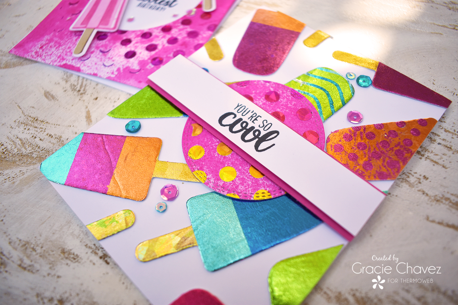 Video Tutorial: Perfect Popsicles Deco Foil Cards – Graciellie Design