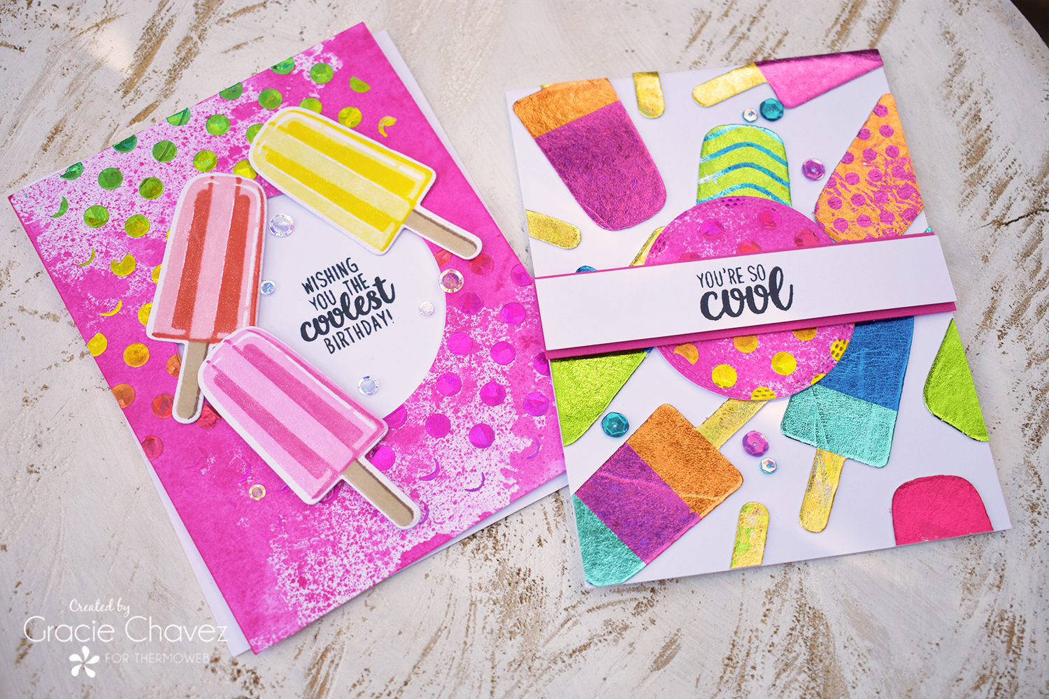 Video Tutorial: Perfect Popsicles Deco Foil Cards – Graciellie Design