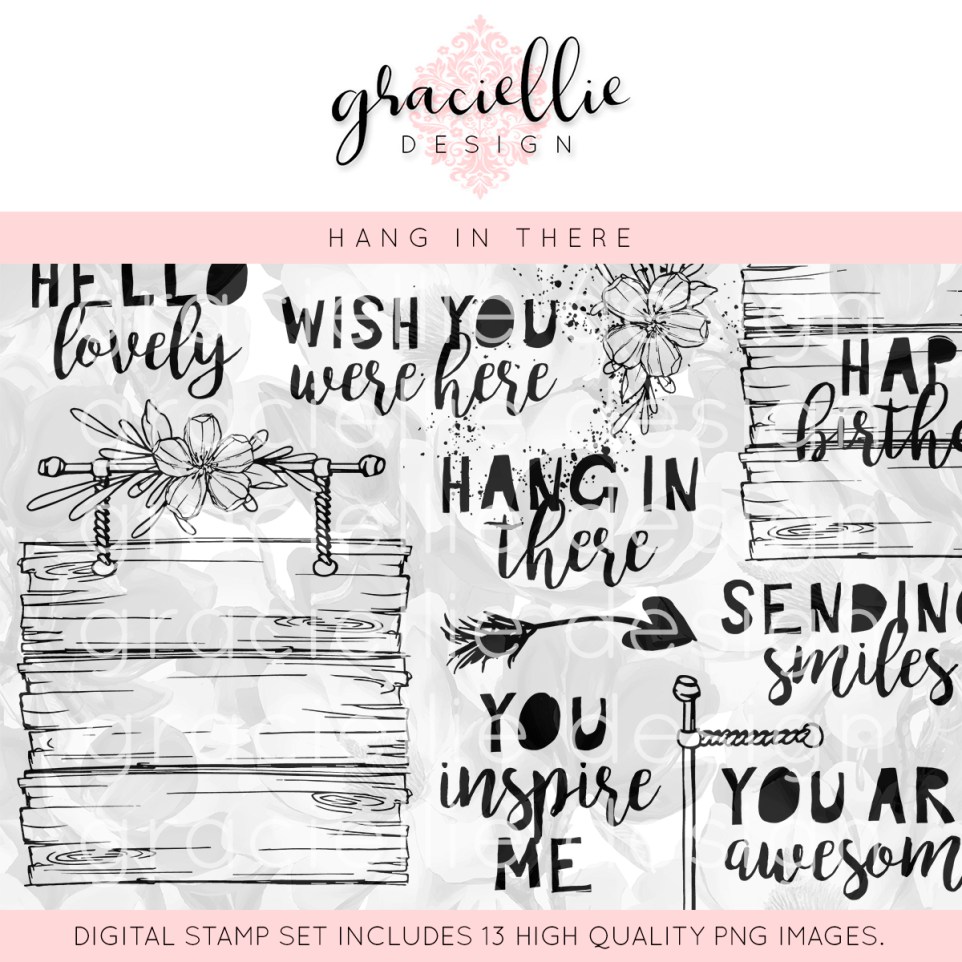 Hang in There Wood Sign Stamps & Quick Tutorial – Graciellie Design
